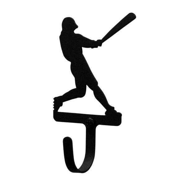 Wrought Iron Wall Hook - Baseball Player Design