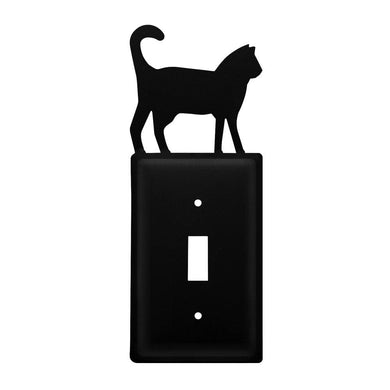 Wrought Iron Cat Switch Cover - Handmade | Black Iron Plate