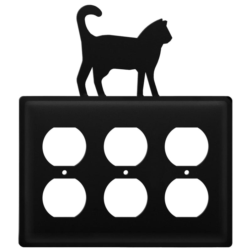 Cat Outlet Cover - Wrought Iron | Durable & Rust Resistant