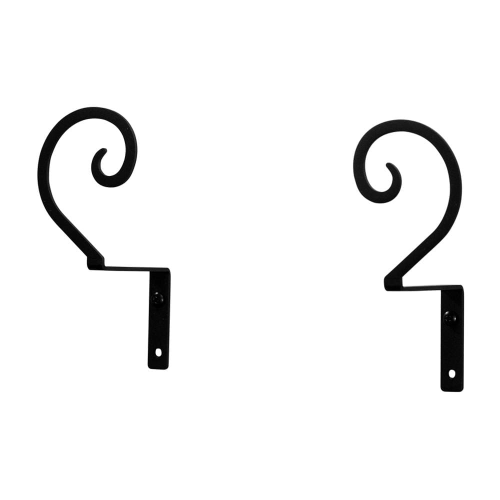 Wrought Iron Curtain Swags - Elegant Curl Set | Durable Home Decor