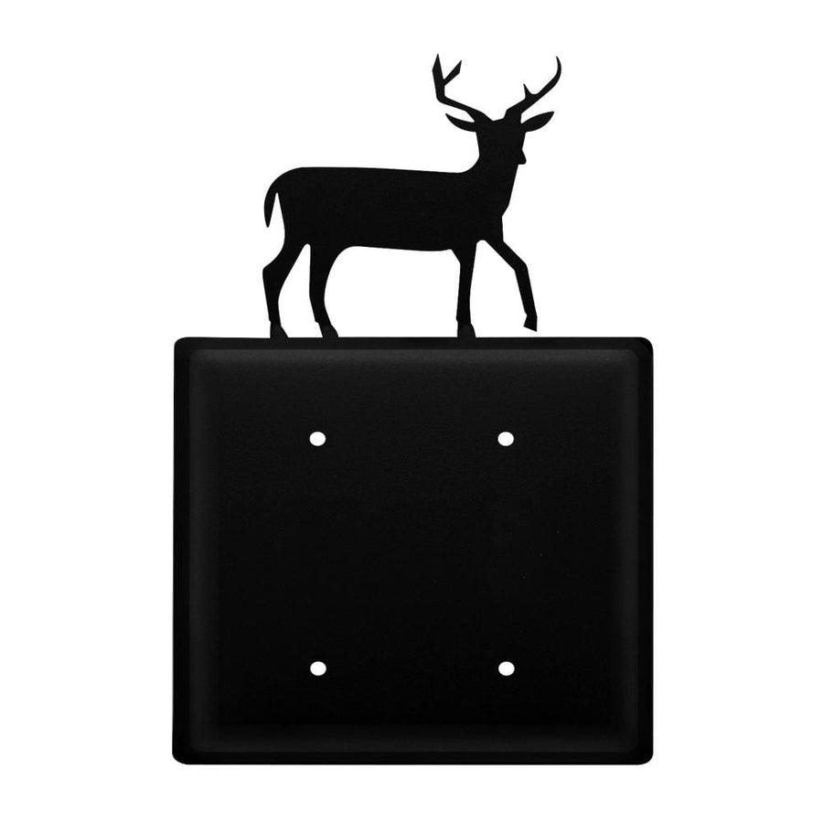 Wrought Iron Metal Deer Double Blank Cover