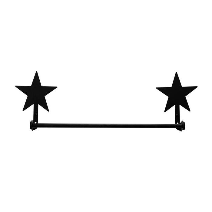 Wrought Iron Star Towel Rack - Durable & Stylish | 24" Length, Handmade USA