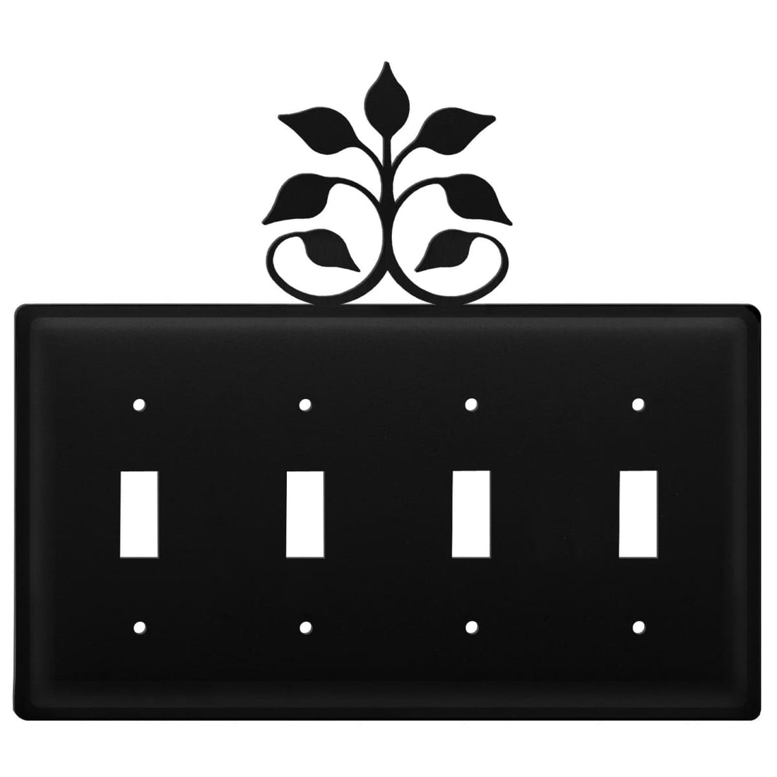 Wrought Iron Leaf Fan Switch Cover - Durable Metal