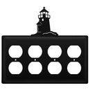 Wrought Iron Lighthouse Quad Outlet Cover