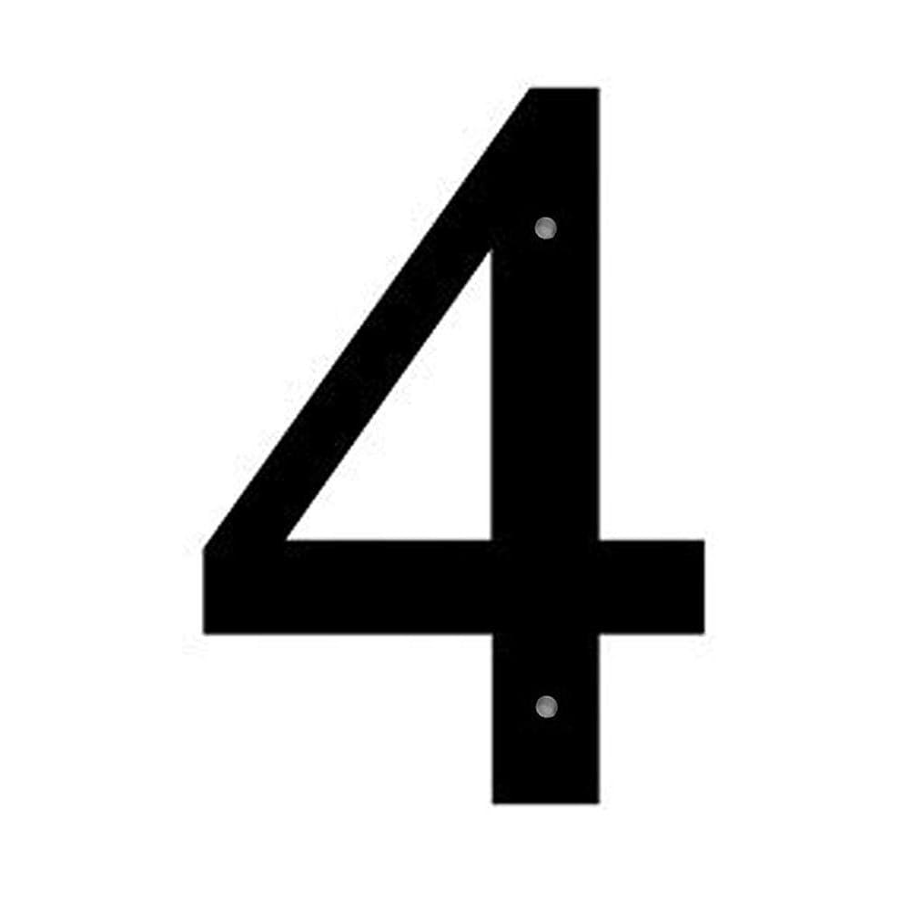 Wrought Iron Number 4 - Modern Metal Decor | Easy-to-Hang