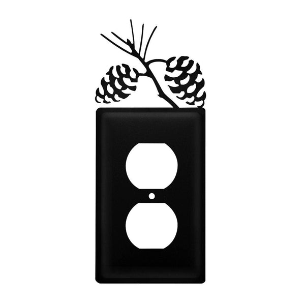 Wrought Iron Outlet Cover - Pine Cone Design | Nature Themed