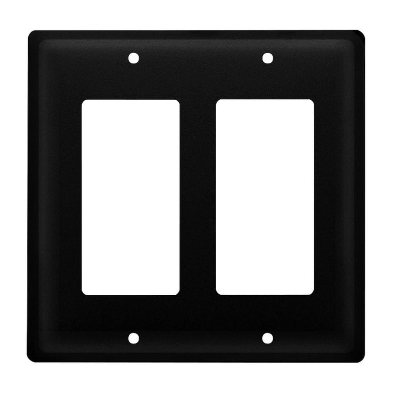 Wrought Iron Metal Plain Double GFCI Cover