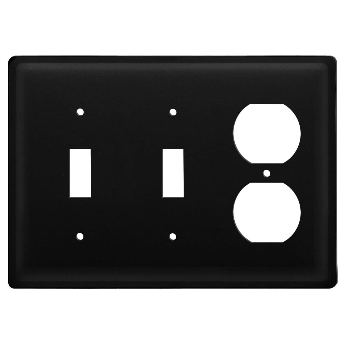 Wrought Iron Plain Outlet Double Switch Cover