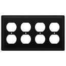 Wrought Iron Plain Quad Outlet Cover