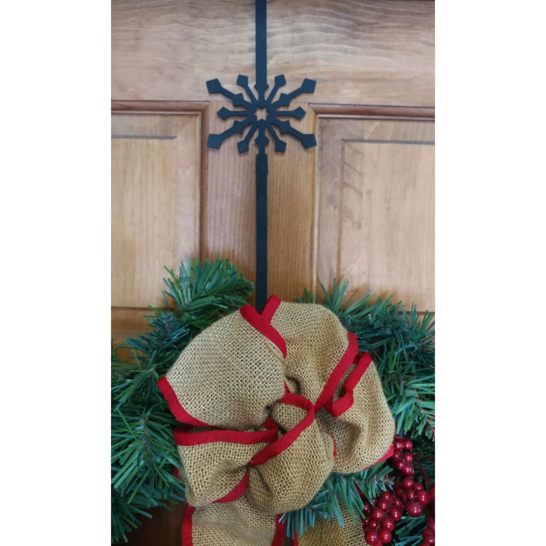 Snowflake Wreath Hanger - Wrought Iron