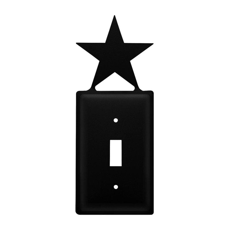 Wrought Iron Star Switch Cover - Black | Handmade Indoor/Outdoor